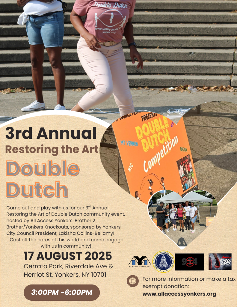 Yonkers 3rd Annual Restoring the Art of Double Dutch – All Access Yonkers